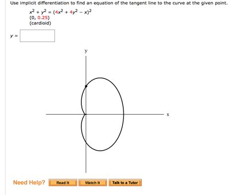 solved use implicit differentiation to find an equation of