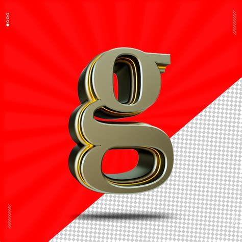 Premium PSD D Render Letter G Font Lowercase Steel