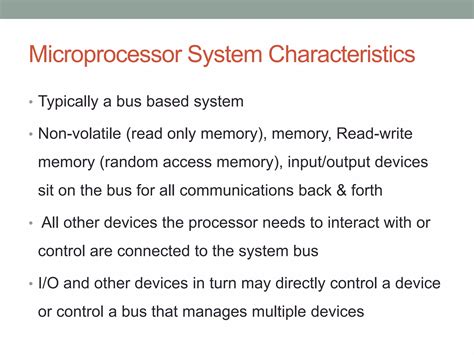 Microprocessors Microcontrollers The Design Context PPTX