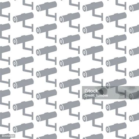 Cctv Icon Pattern Background Stock Illustration Download Image Now