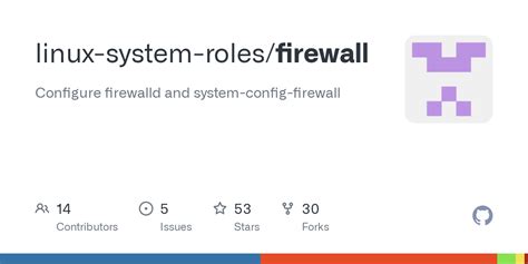 GitHub Linux System Roles Firewall Configure Firewalld And System Config Firewall