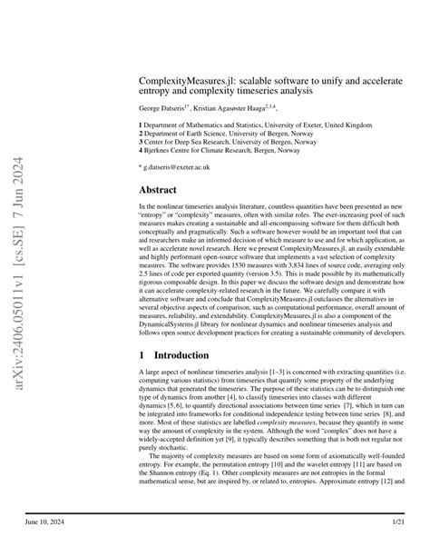 pdf complexitymeasures jl scalable software to unify and accelerate