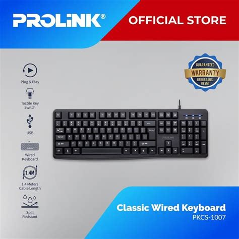 Prolink PKCS Classic Wired Keyboard Shopee Malaysia