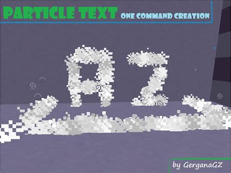 [one Command Creation] Particle Text By Gerganagz Letters And Symbols Out Of Particles