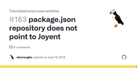 Package Json Repository Does Not Point To Joyent Issue TritonDataCenter Node Workflow