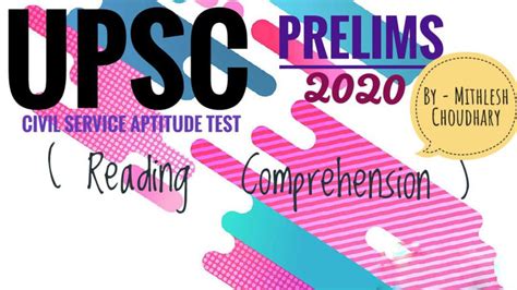 Reading Comprehension Upsc Cse Gs Unacademy