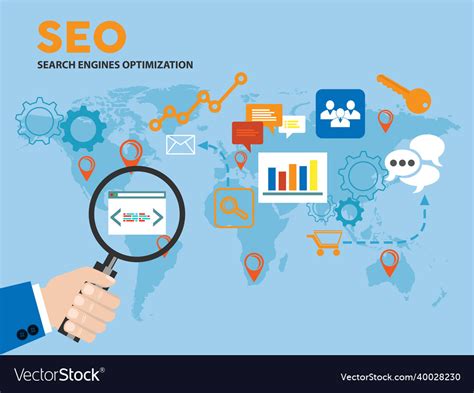 Seo Royalty Free Vector Image Vectorstock