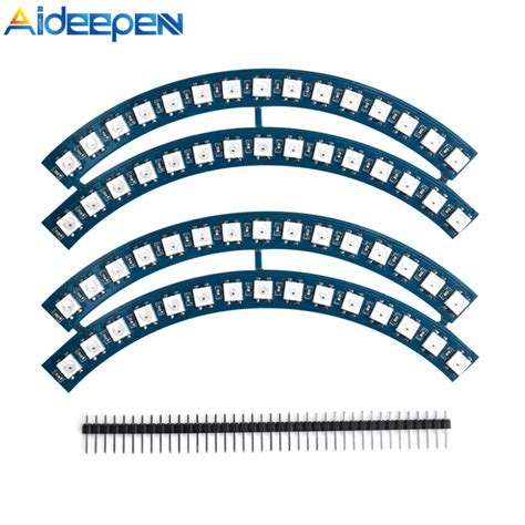 Aideepen Icsi018a 60 Bit 5v Ws2812 Rgb Led Light Panel พร้อม Pin Header 5050 Rgb Full Color