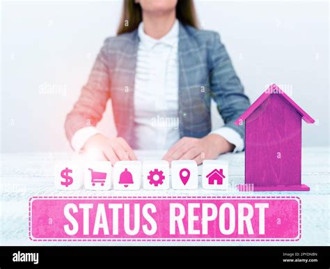 Text Caption Presenting Status Report Word Written On Update Summary