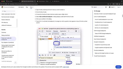 Chrome Developer Tools における条件付きブレークポイント：効果的なデバッグのためのガイド