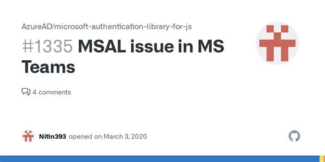 Msal Issue In Ms Teams · Issue 1335 · Azureadmicrosoft Authentication