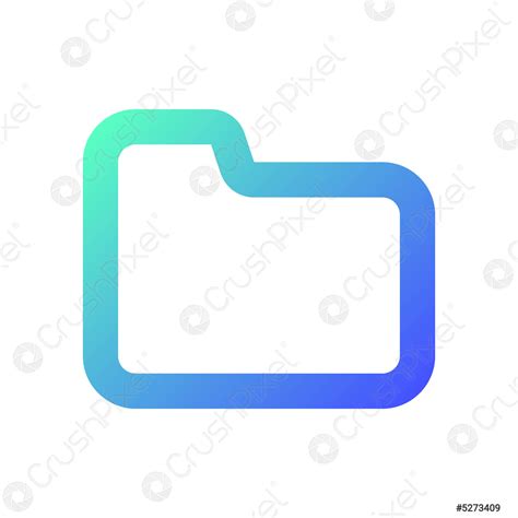 Folder Pixel Perfect Gradient Linear Ui Icon Stock Vector 5273409 Crushpixel