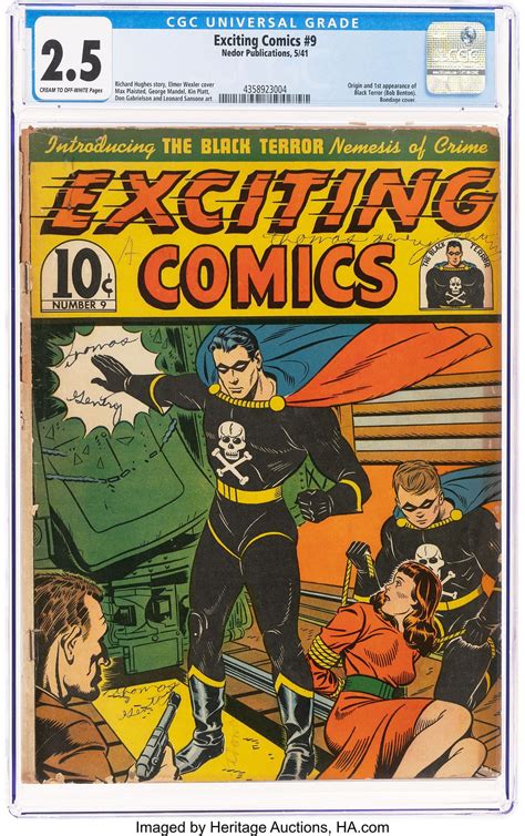 The Black Terror Debuts In Exciting Comics 9 Up For Auction