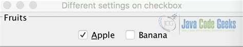 Java Swing Checkbox Example Java Code Geeks