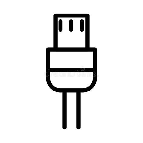 Ethernet Cable Plug Icon Design In Filled And Outlined Style Stock Vector Illustration Of
