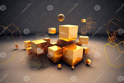 Data Abstract Concept With Clusters Particles And Objects Collected