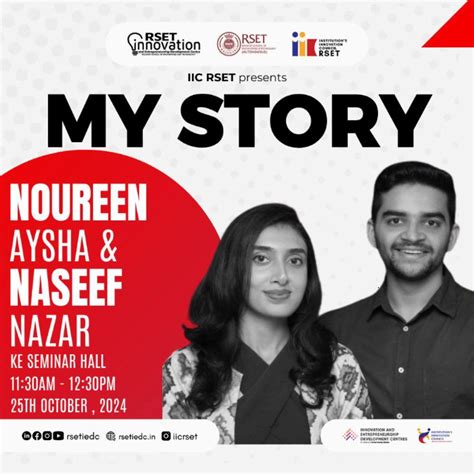 Rset Iedc On Linkedin Iic Rset Presents 🌟 My Story 🌟 Join Us For An