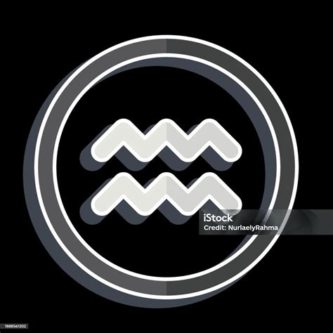 아이콘 물병자리 별자리 기호와 관련이 있습니다 광택 스타일 심플한 디자인 편집 가능 간단한 일러스트레이션 0명에 대한 스톡 벡터 아트 및 기타 이미지 Istock