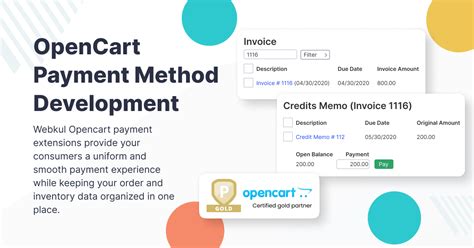 Opencart Payment Method Development Webkul Software