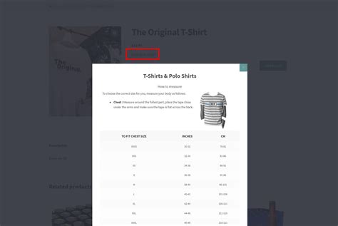 Advanced Product Size Charts For Woocommerce Review Custom Size Charts