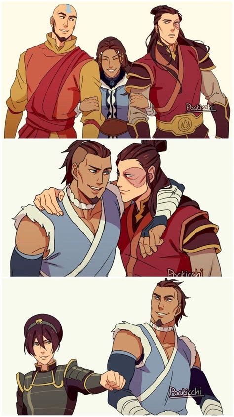Adult Gaang Credit Pockicchi Thelastairbender Avatar Aang Avatar Airbender Avatar Legend