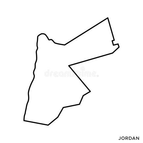 jordan map vector with red pin stock vector illustration of