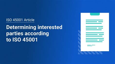 Iso 45001 Interesting Parties How To Determine Them