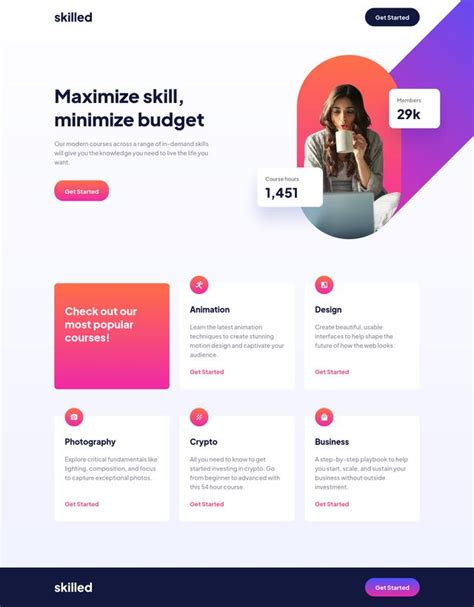 Frontend Mentor | skilled e-learning landing page Vanilla HTML & CSS coding challenge solution