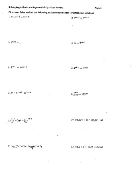 Exponents Logs Tuts Practice S751HTM Solving Logarithmic And Exponential Equations