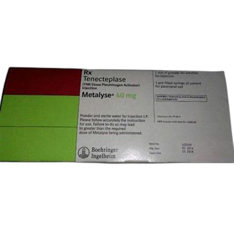 Metalyse 40mg Injection Tenecteplase For Hospital Grade Standard