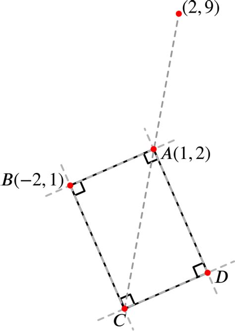 Solution Can We Find A Rectangle From Two Vertices And A Diagonal Geometry Of Equations