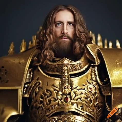 Depiction Of Jesus Christ As The God Emperor Of Mankind In Warhammer