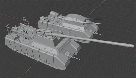1 700 1 350 German Super Heavy Tanks Set P1000 Ratte Und P1500 Landk