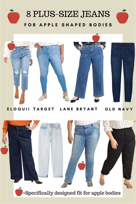 Womens Plus Jeans Curated On Ltk Apple Shape Outfits Apple Body