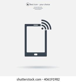 Vector Wifi Symbol On Smartphone Stock Vector Royalty Free 410417092 Shutterstock