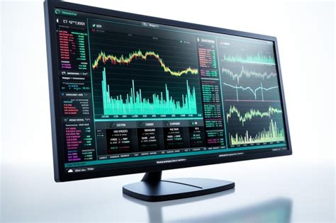 A Computer Monitor With A Graph On It Premium Ai Generated Image