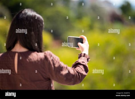 Girl Video Calling Her Friends On A Zoom Call Woman On Holiday Skyping