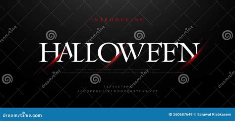 Halloween Horror Scary Movie Alphabet Font Typography Scary Style Fonts Set Vector