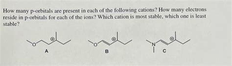 Solved How Many P Orbitals Are Present In Each Of The Chegg Com
