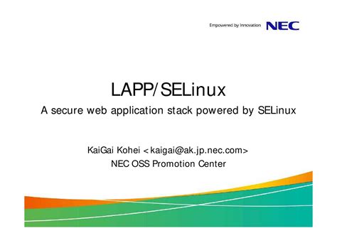 Lappselinux A Secure Web Application Stack Powered By Selinux