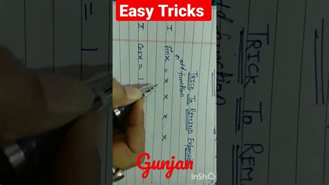 Easy Tricks To Remember Trigonometric Functions Youtube