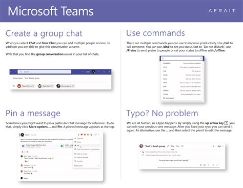 Microsoft Teams Quickstart Guide English AFRAIT