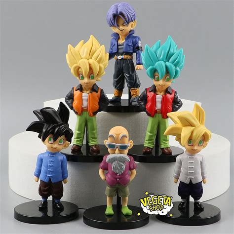 Mô Hình Dragon Ball Super Wcf Master Roshi Android 18 Trunks Vegeta