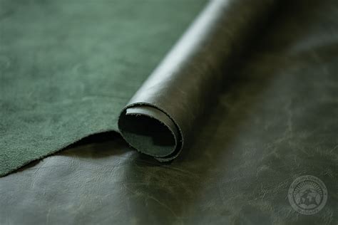 Premium Leather Sheet Olive Green — Luxury Cowhides