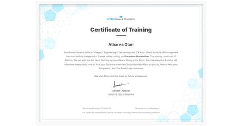 Atharva Otari On Linkedin Successfully Completed The Placement