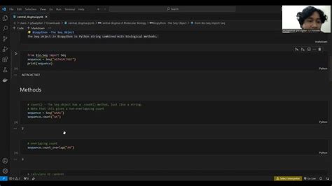 Bioinformatics From Dna To Rna To Protein Using Biopython Transcription And Translation Youtube