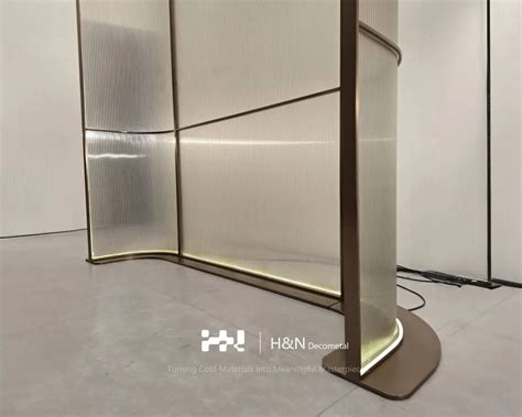 Curved Customized Glass Partition Space Saving Design Foshan Hn Metal