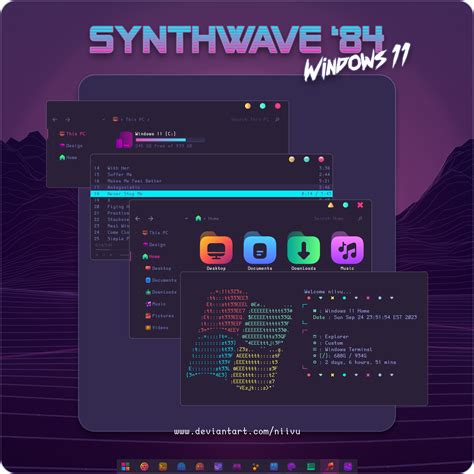 Synthwave 84 Theme For Windows 11 Customize Windows 11 Frames With Basicthemer