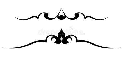 Black And White Set Of Delimiters For Text Stock Vector Illustration