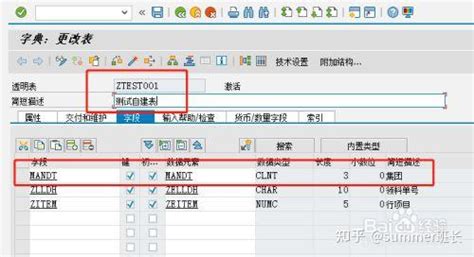 sap 创建自建表步骤教程 知乎